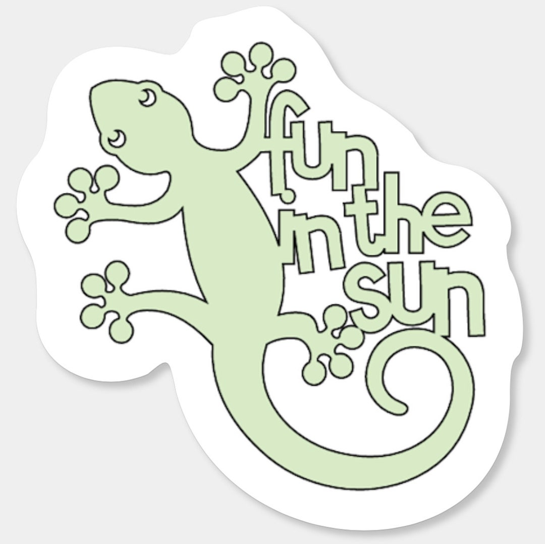 Fun in the Sun, Lizard, Geico, Sticker, Stickers, Summer, Beach Sticker ...