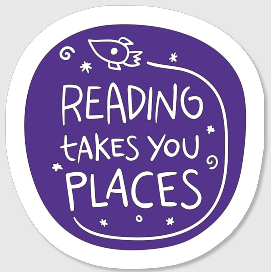 Reading Takes You Places Sticker - Etsy