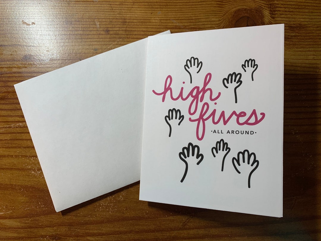 High Five, Card, Greeting Card, Blank Card, Just Because ...