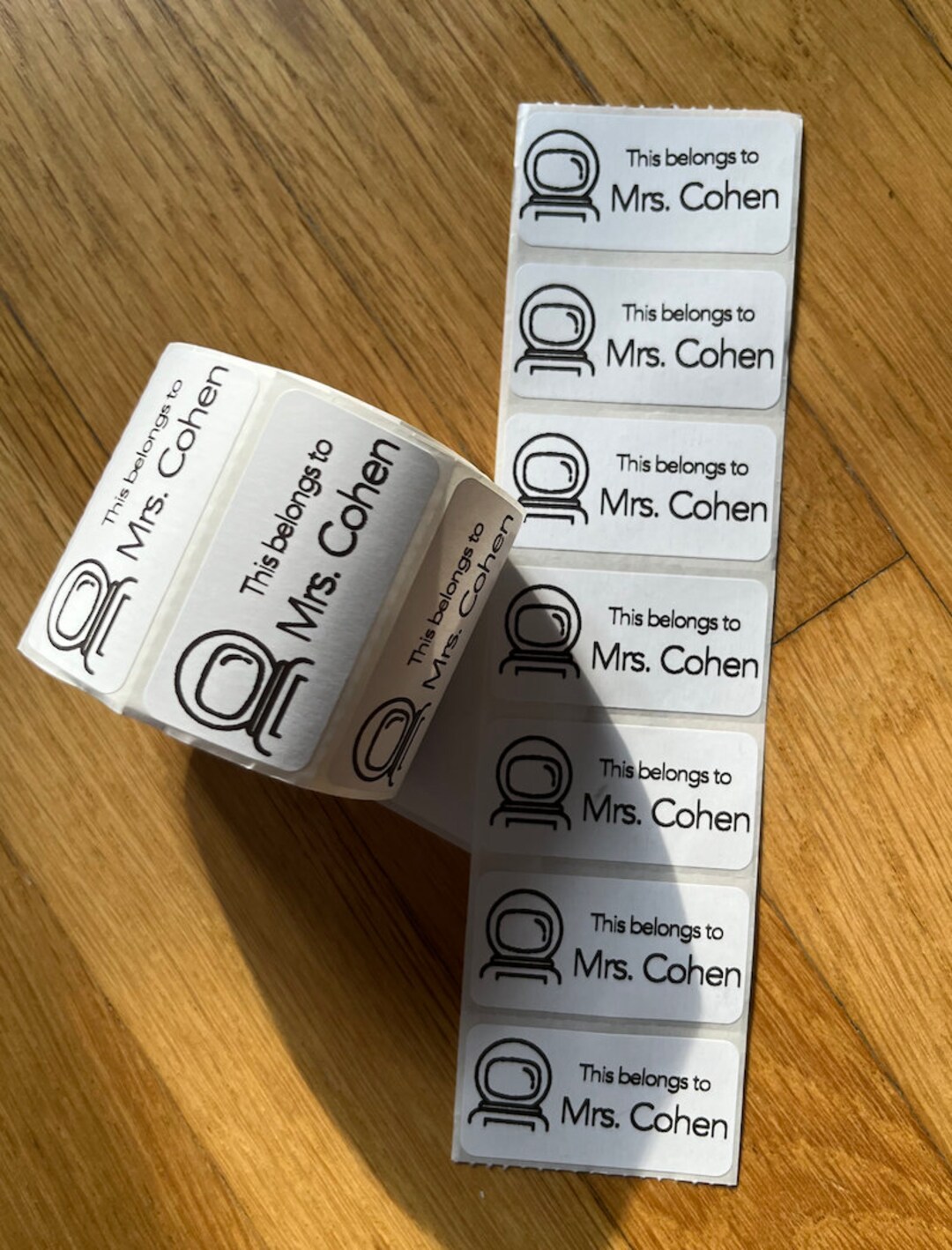 Personalized "this Belongs To" Stickers: Custom Labels Roll (1x2") - Etsy