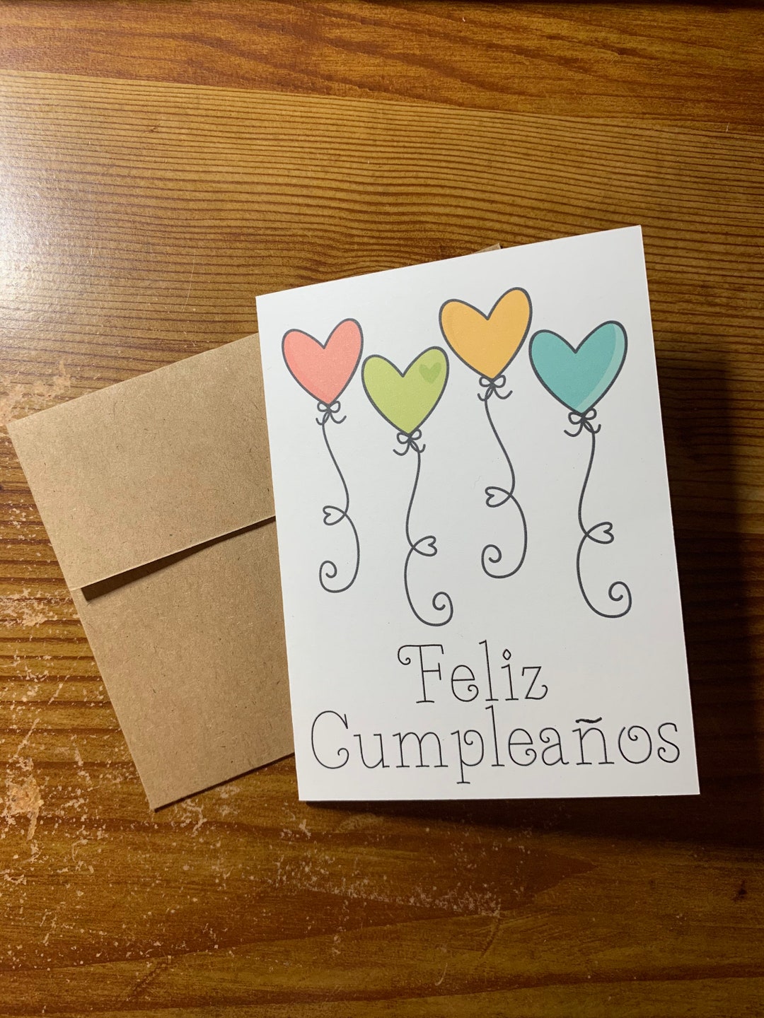 Happy Birthday, Feliz Cumpleanos, Blank Card, Greeting Card, Birthday ...