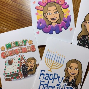 Bitmoji, Bitmoji Card, Bitmoji Greeting Card, Greeting Card, Blank Card ...