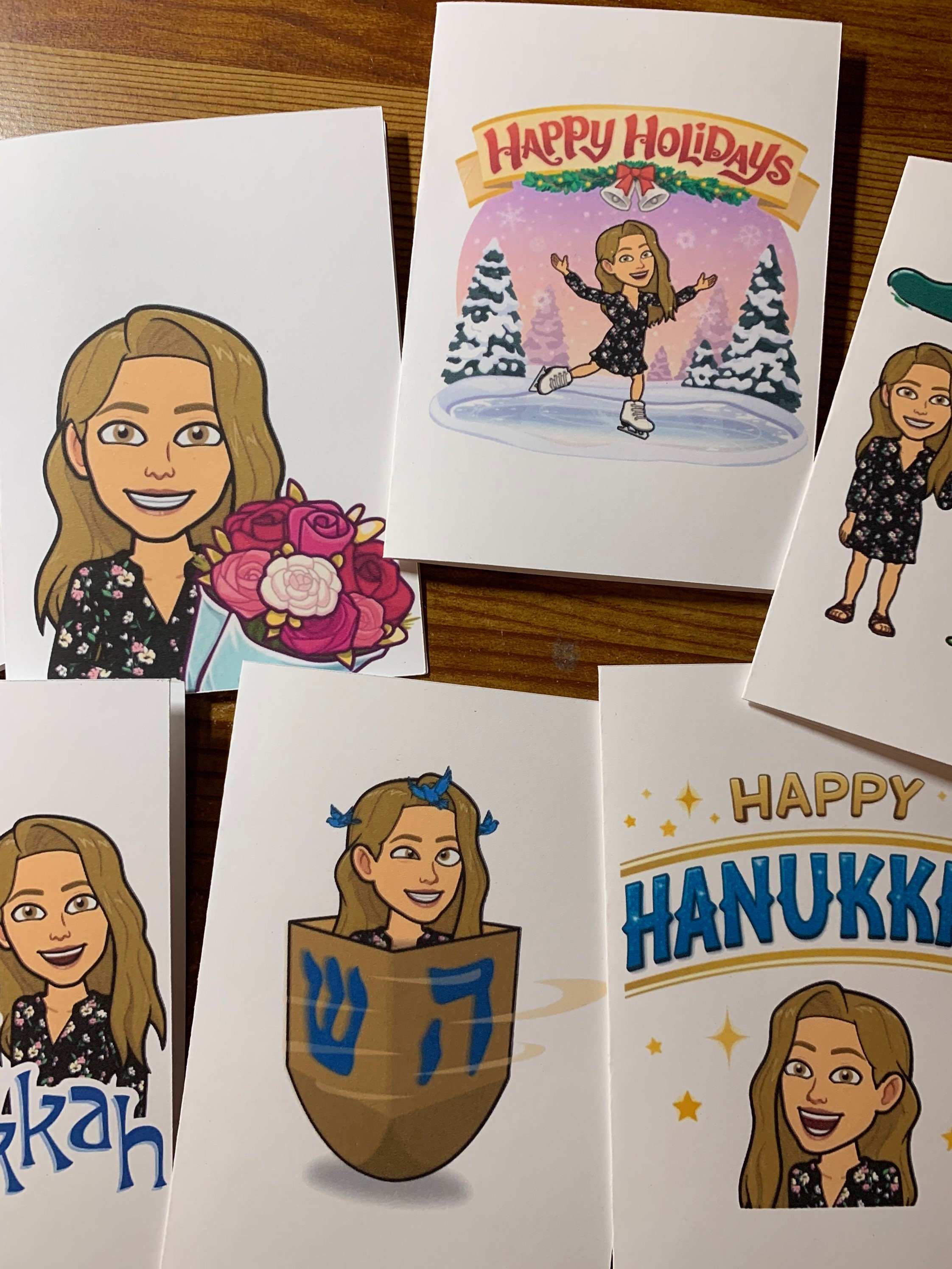 Personalized Bitmoji Greeting Card: Blank Note Card - Etsy