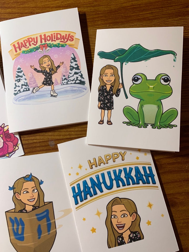 Bitmoji Bitmoji Card Bitmoji Greeting Card Greeting Card | Etsy