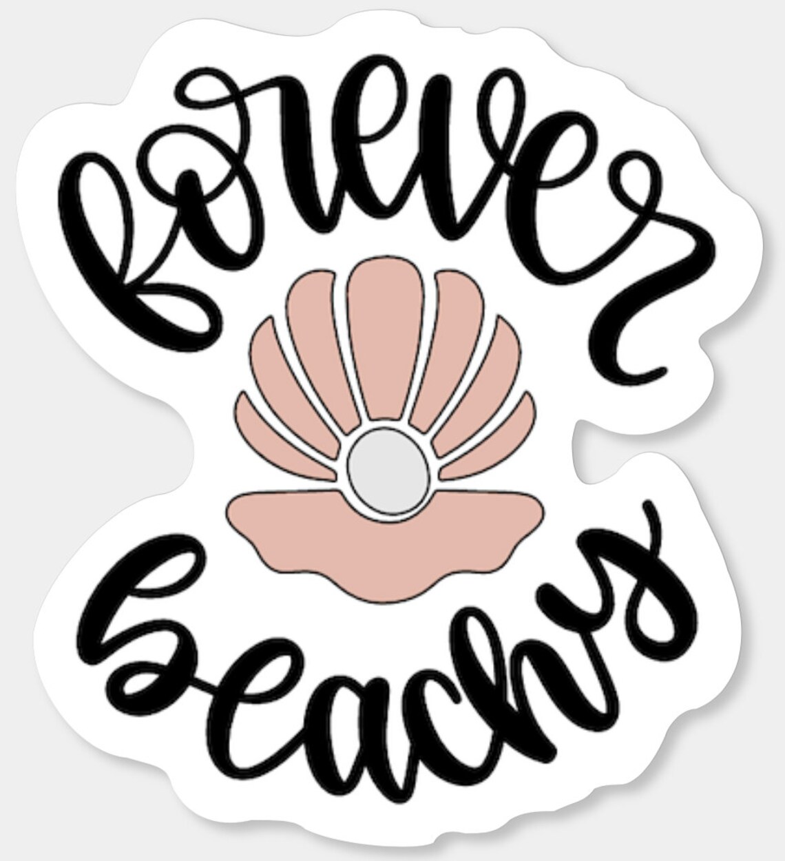 Forever Beachy Sticker Stickers Beach Sticker Beach | Etsy