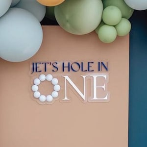 Hole in One Backdrop Sign | Acrylic Backdrop Sign | Golf Backdrop Sign ...