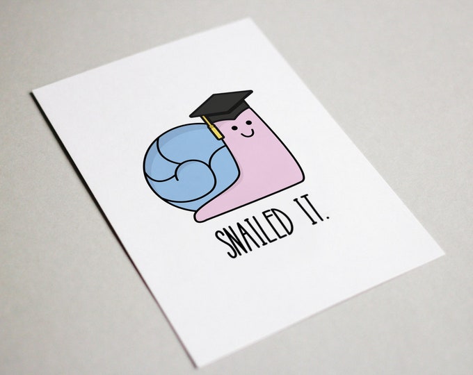 Snailed It Graduation Card | Funny Graduation Card | Funny Greeting ...