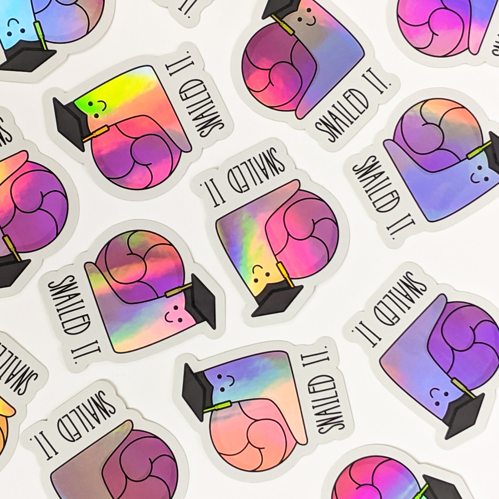 Snailed It Sticker Holographic Sticker Snail Sticker | Etsy