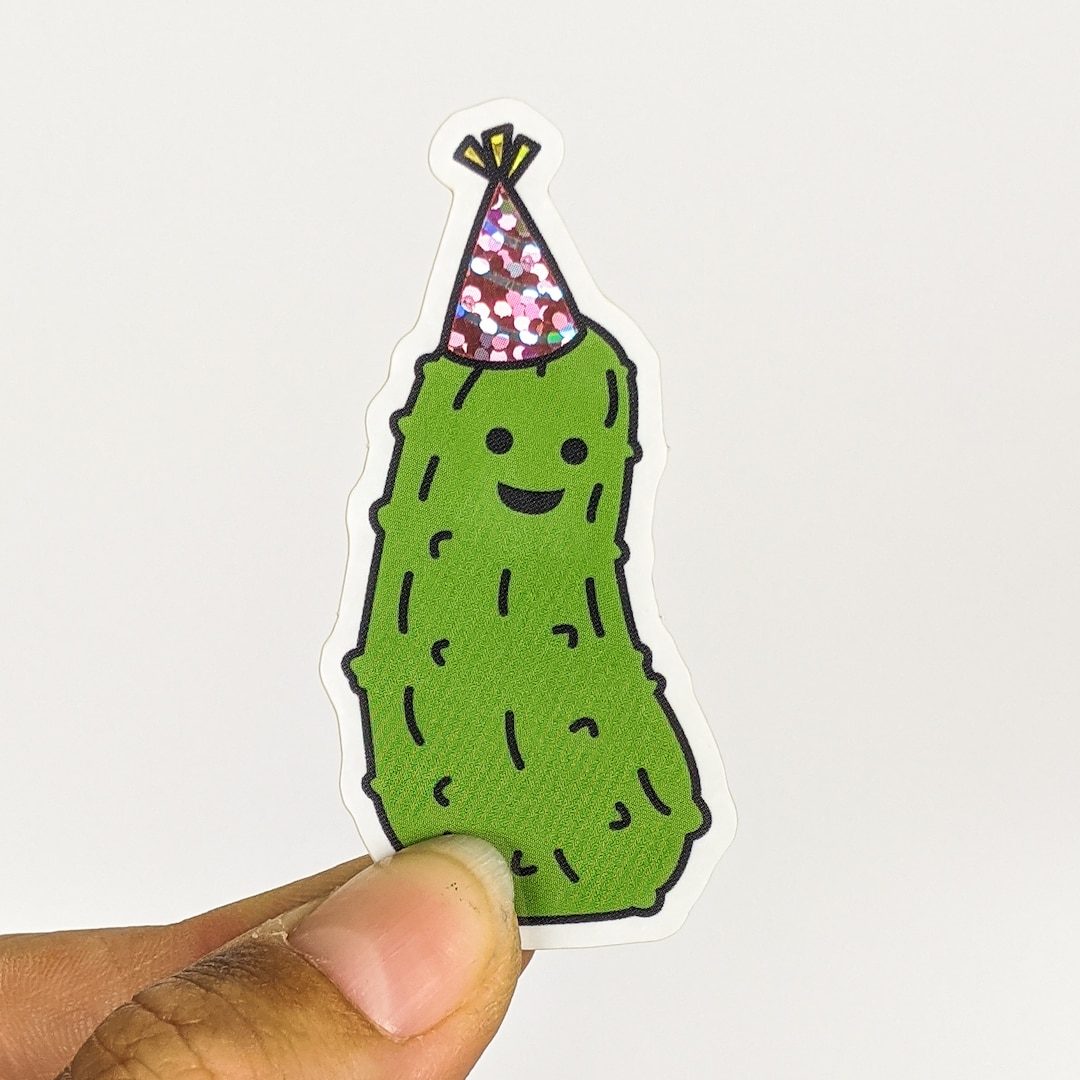 Holographic Dill Pickle Sticker | Pickle Birthday Sticker | Big Dill ...
