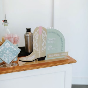 Custom Cowboy Boot Bar Sign | Acrylic Bar Sign | Rodeo Bar Sign ...