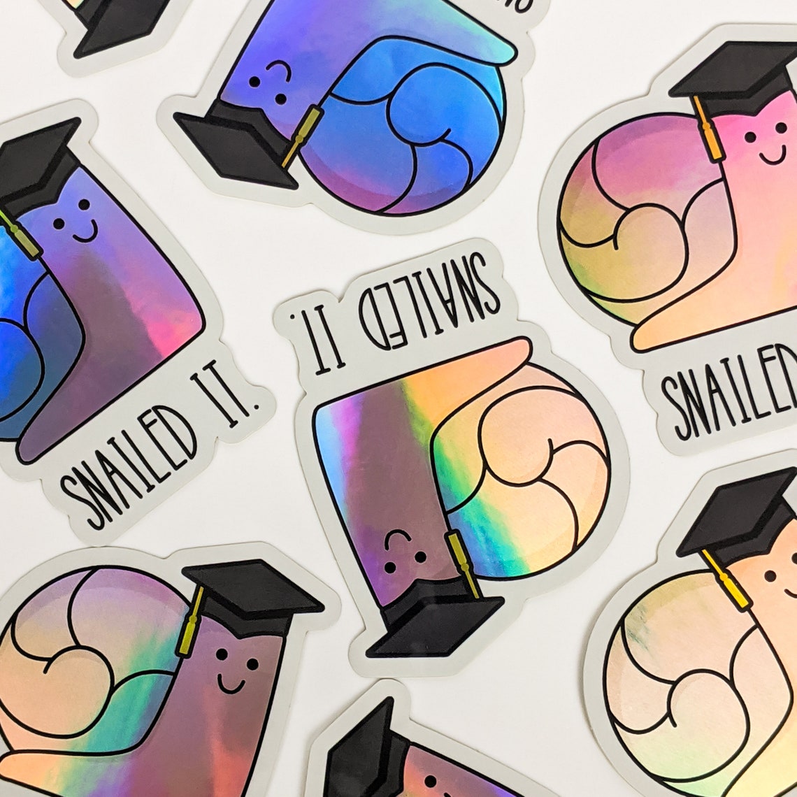 Snailed It Sticker Holographic Sticker Snail Sticker | Etsy