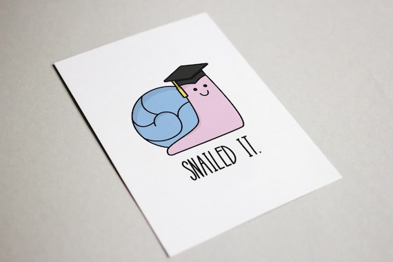 Snailed It Graduation Card Funny Graduation Card Funny | Etsy