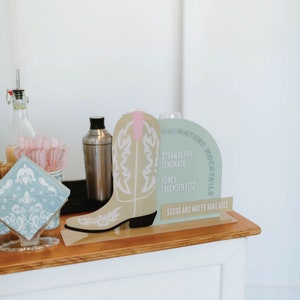 Custom Cowboy Boot Bar Sign | Acrylic Bar Sign | Rodeo Bar Sign ...