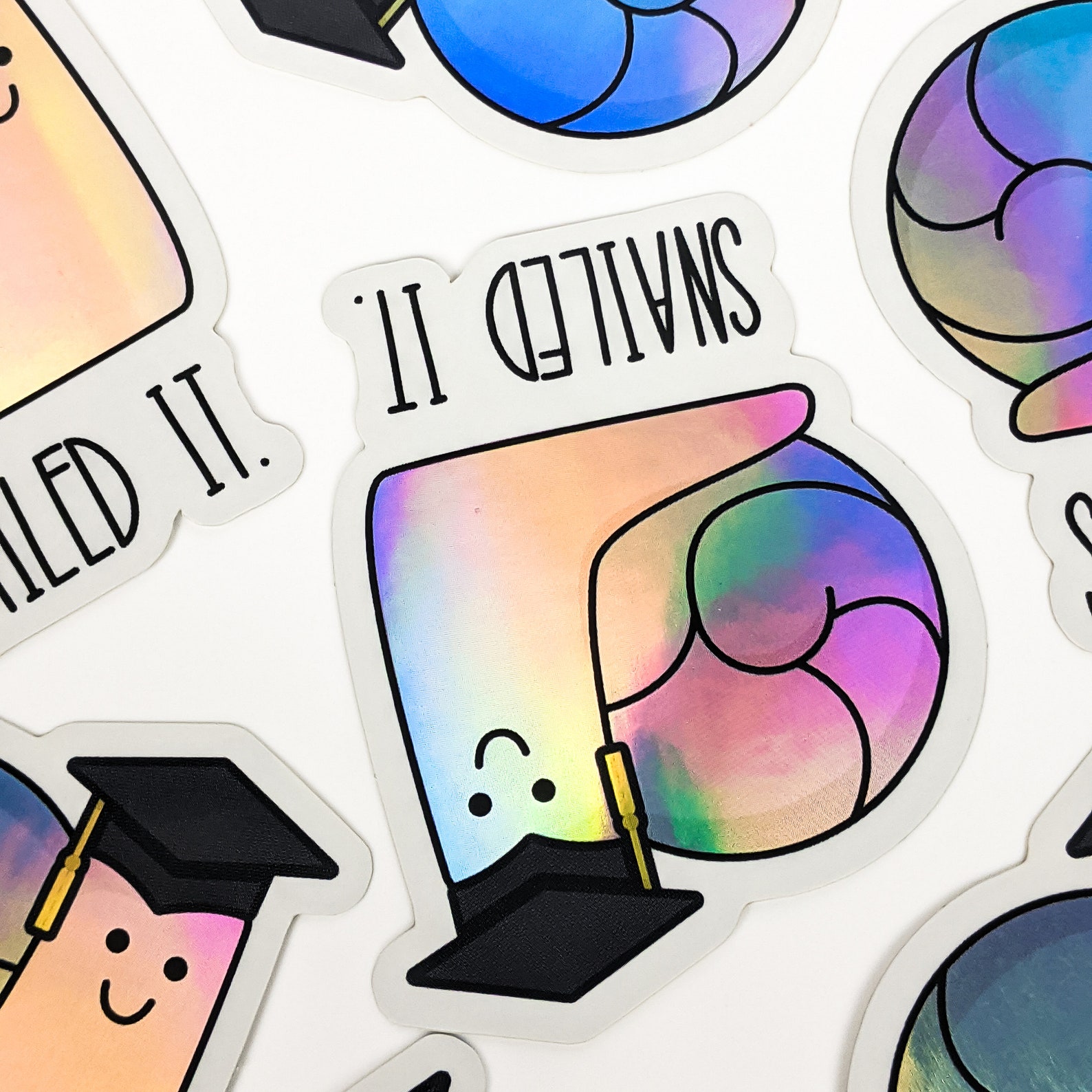 Snailed It Sticker Holographic Sticker Snail Sticker | Etsy