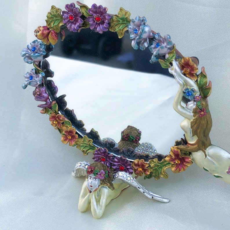 Vanity Hand Mirror Angelic Fairy Angel Mirror Mirror Art | Etsy