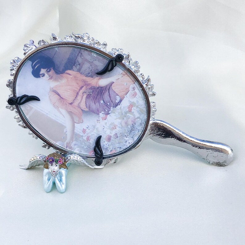 Vanity Hand Mirror Angelic Fairy Angel Mirror Mirror Art | Etsy