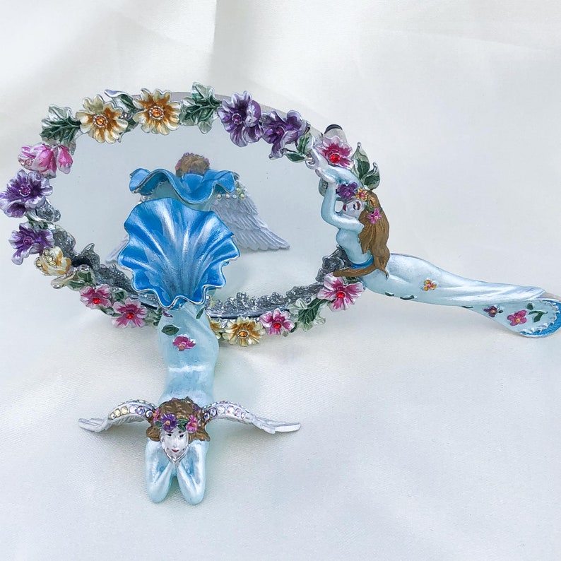 Vanity Hand Mirror Angelic Fairy Angel Mirror Mirror Art | Etsy