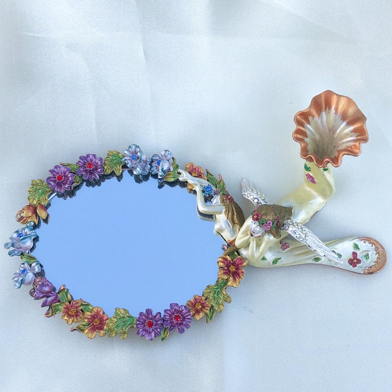 Vanity Hand Mirror Angelic Fairy Angel Mirror Mirror Art | Etsy