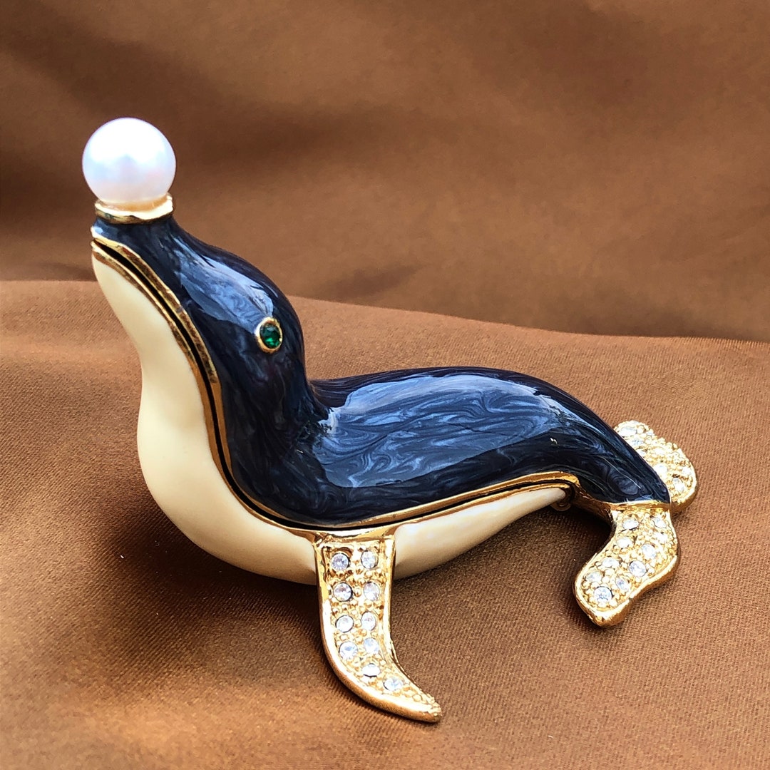 Circus Seal Jewelry Display Box | Circus Seal Home Decor | Seal Trinket ...