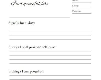 Daily Reflection Journal - PDF Printable - Etsy