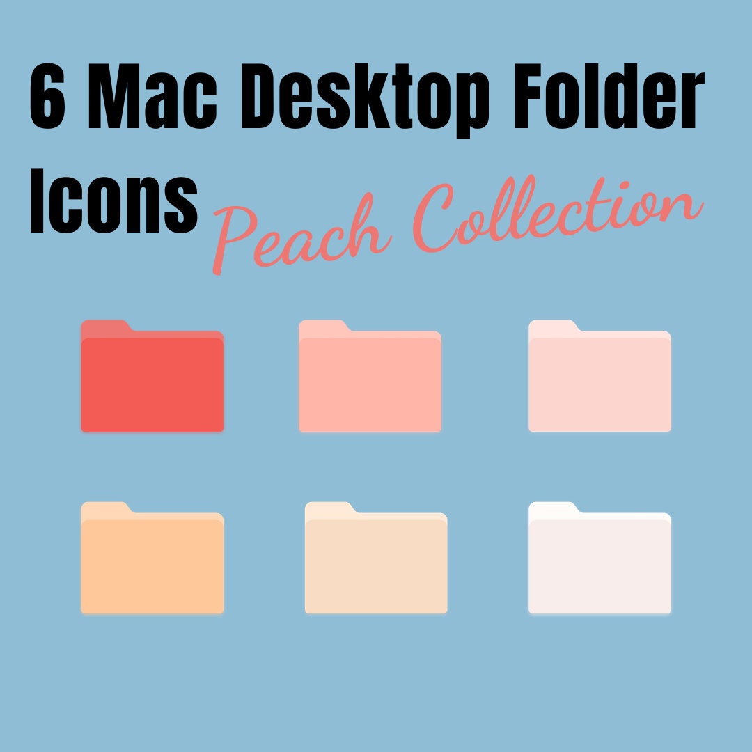 6 DESKTOP FOLDER ICONS, Icon Bundle, Instant Download ...