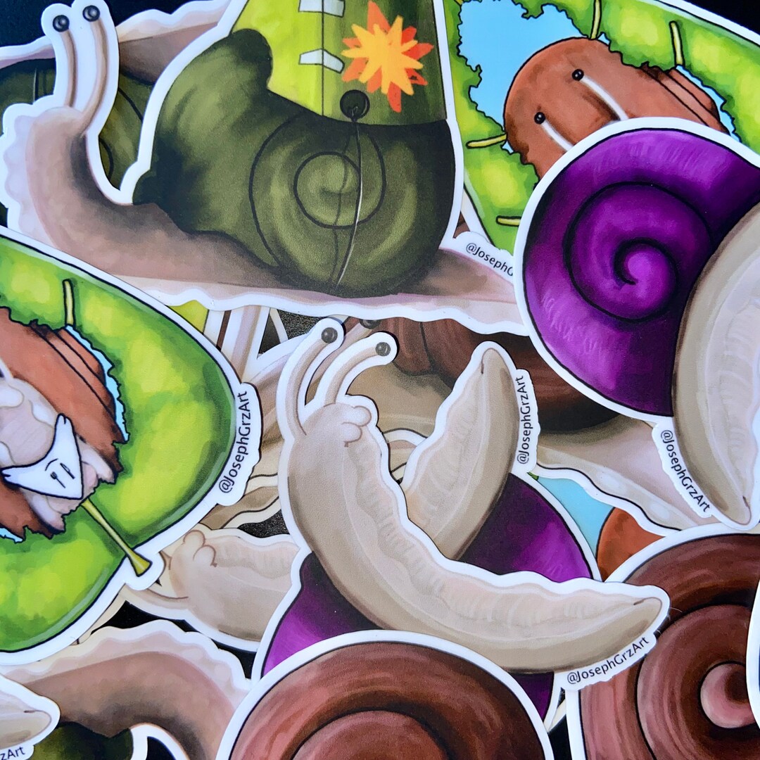 Snail Sticker Pack | Vinyl Stickers | Water Bottle Stickers | Laptop ...
