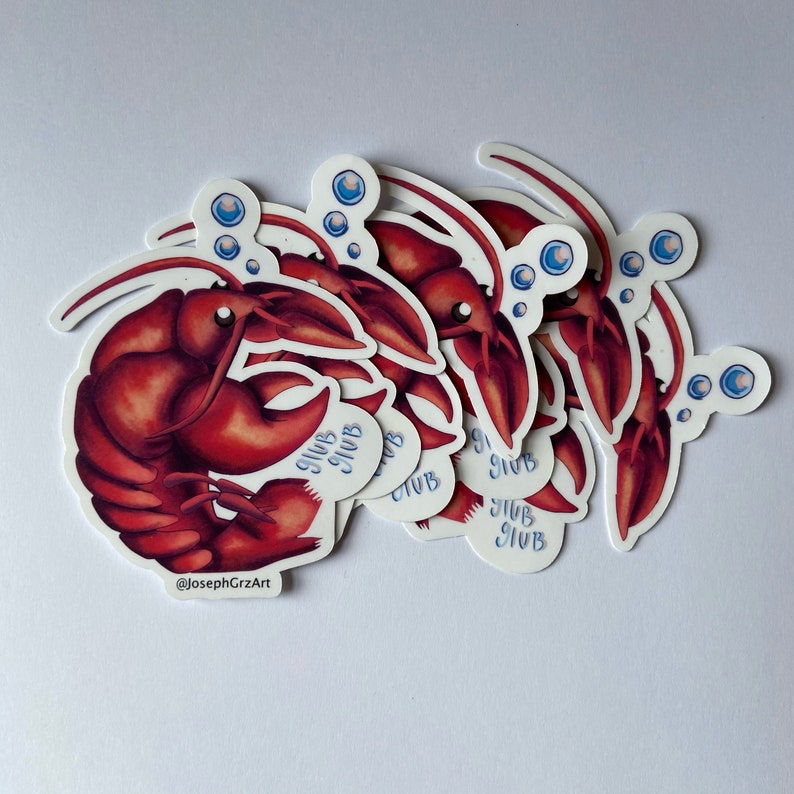 Crustacean Sticker Pack - Etsy