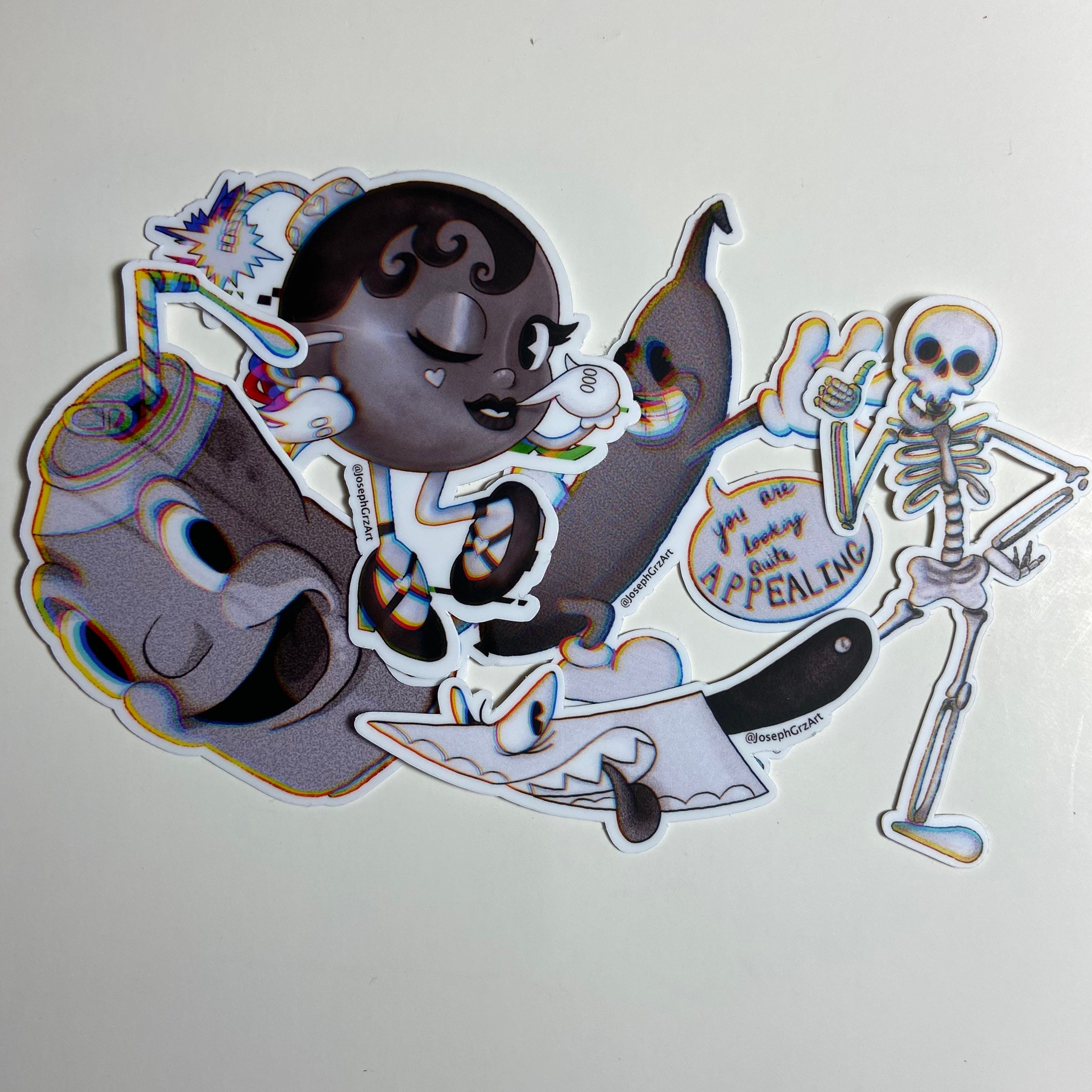 Rubber Hose Sticker Pack 2 | Vinyl Stickers | Hydro Flask Stickers ...