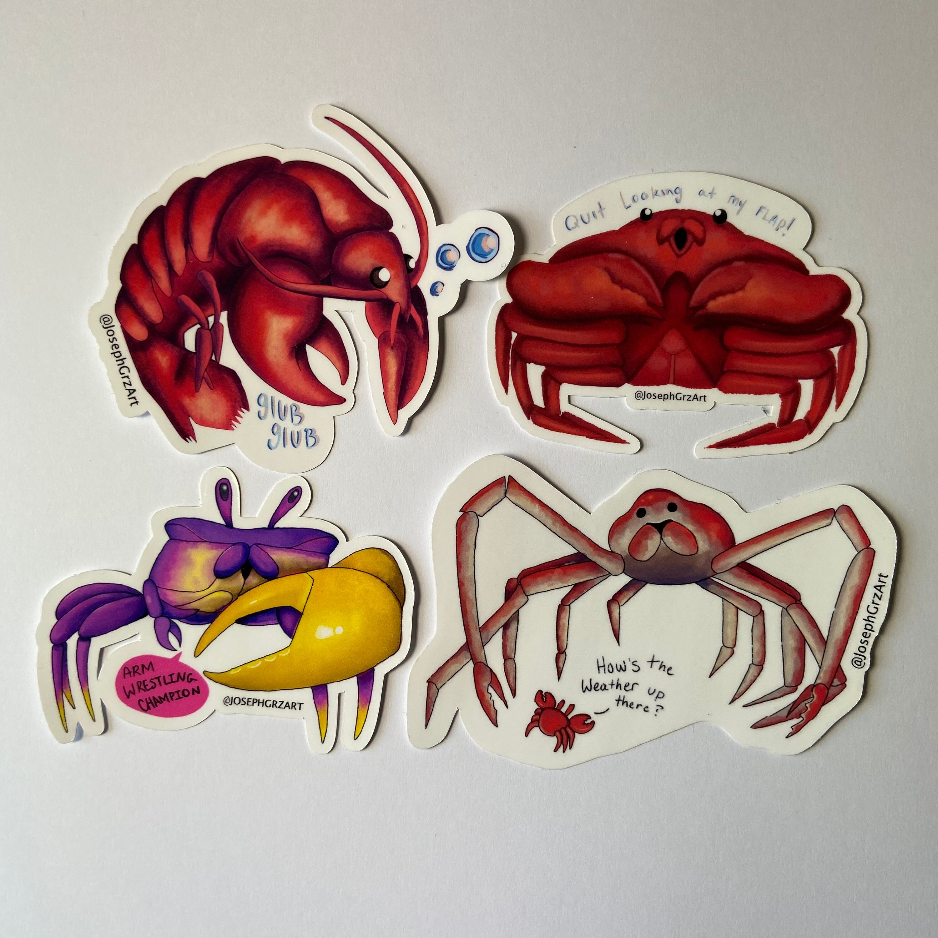Crustacean Sticker Pack - Etsy