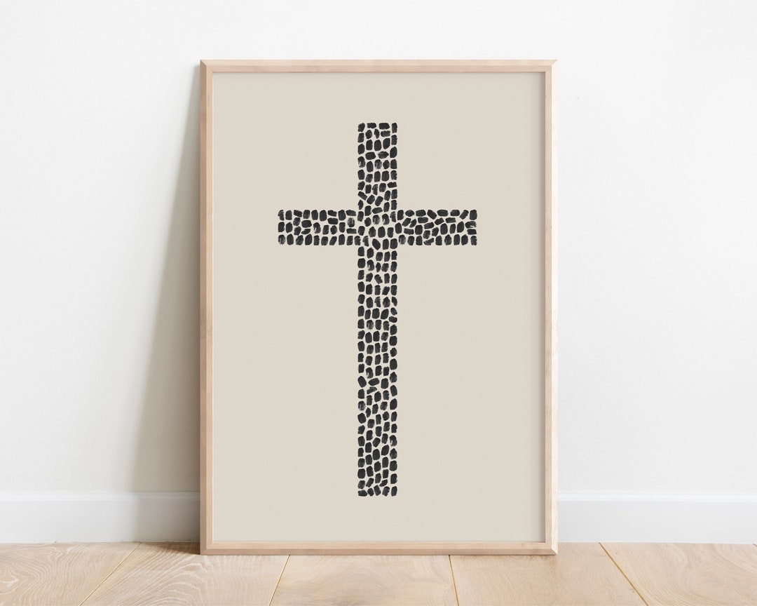 Fingerprint Cross - Body of Christ Wall Art, Fingerprints in Black - Etsy
