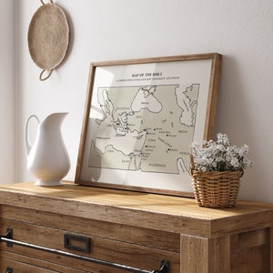 Map of the Bible, Old and New Testament, Christian Study Maps, Modern ...