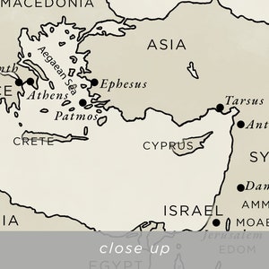 Map of the Bible, Old and New Testament, Christian Study Maps, Modern ...