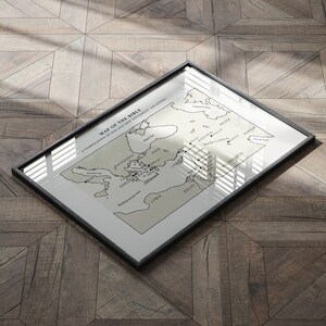 Map of the Bible, Old and New Testament, Christian Study Maps, Modern ...