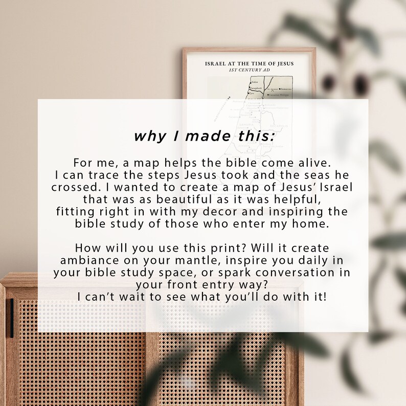 Map of Jesus' Israel Holy Land Map Modern Minimalist - Etsy