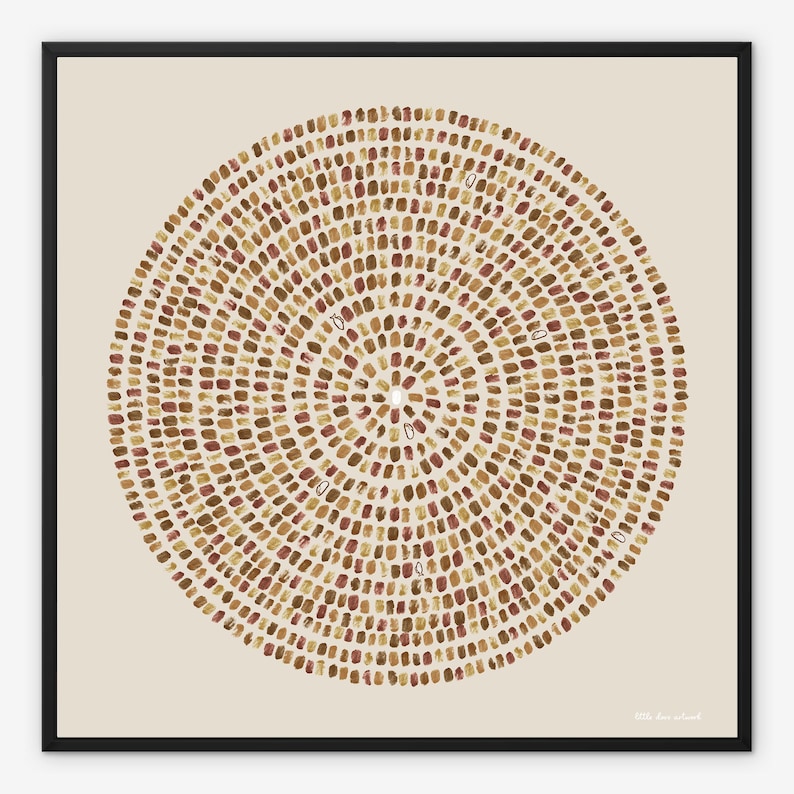 Jesus Feeds the 5000 - Square, Thumbprints in Autumn Colors - Etsy