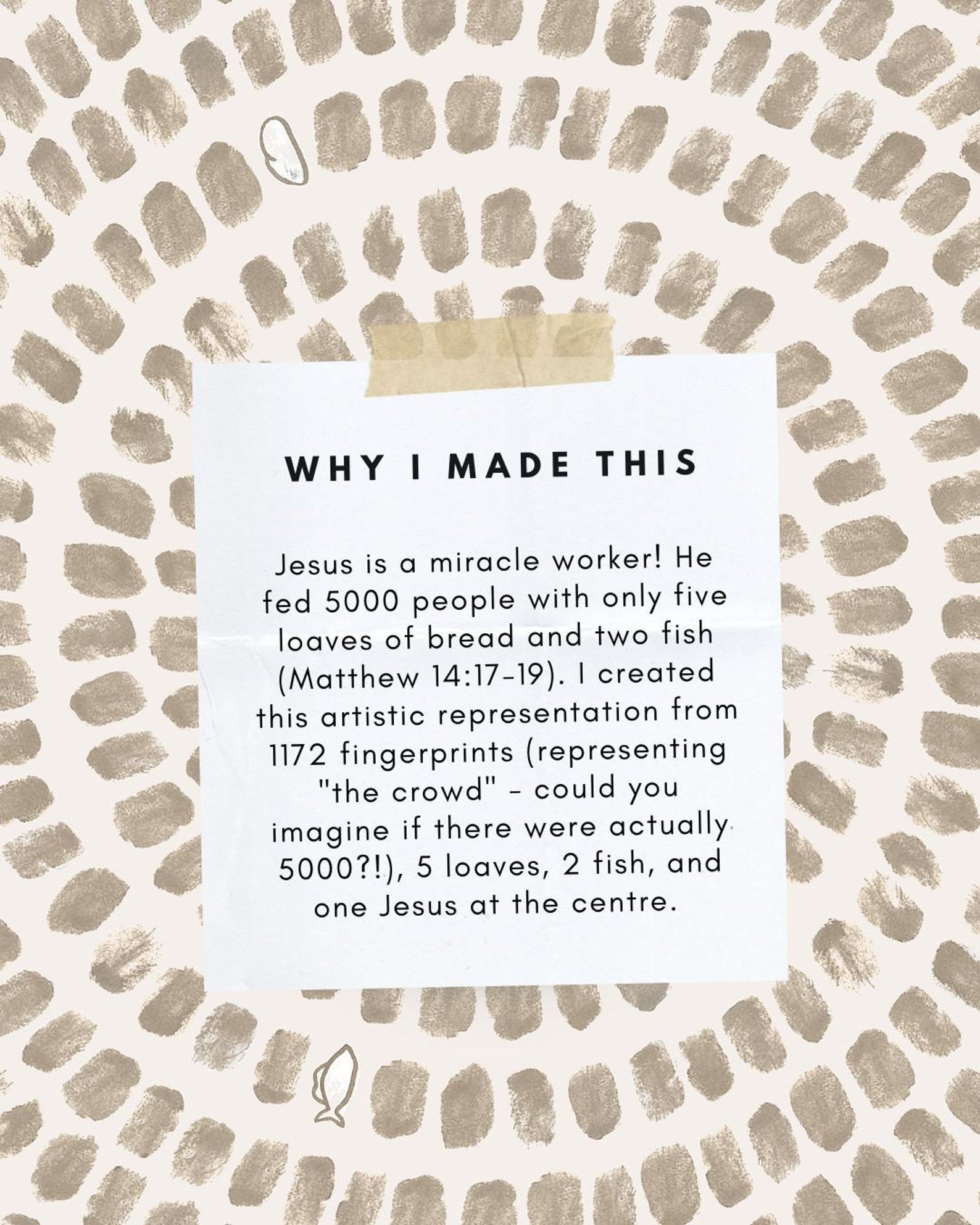 Jesus Feeds 5000 Art Print Set – Thumbprint Christian Wall Art - Etsy