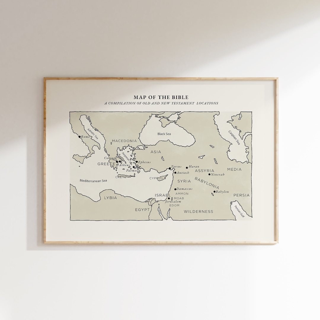 Map of the Bible, Old and New Testament, Christian Study Maps, Modern ...