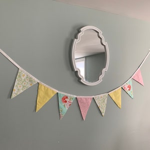 Floral Bunting Banner, Flowers Bunting Garland, Colorful Party Banners ...