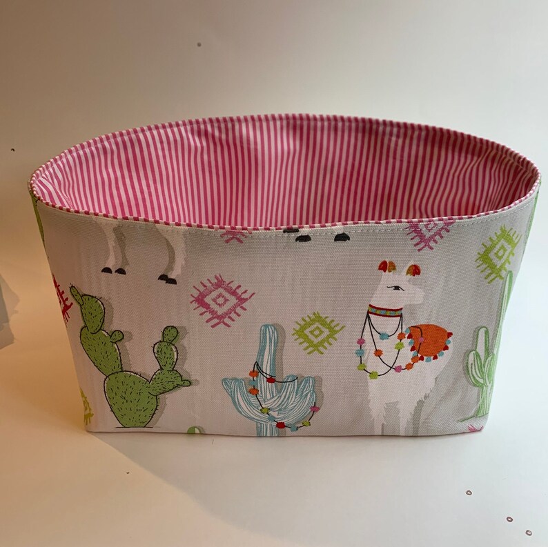 Lama Fabric Storage Bin Fabric Storage Basket Organization | Etsy