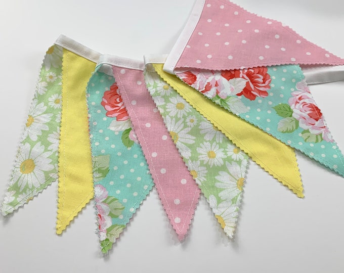 Floral Bunting Banner Flowers Bunting Garland Colorful Party - Etsy