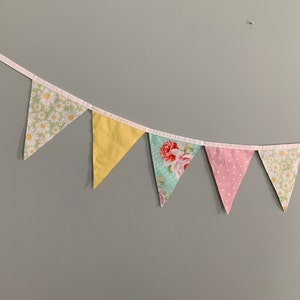 Floral Bunting Banner, Flowers Bunting Garland, Colorful Party Banners ...