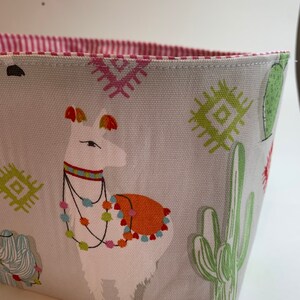 Lama Fabric Storage Bin Fabric Storage Basket Organization - Etsy