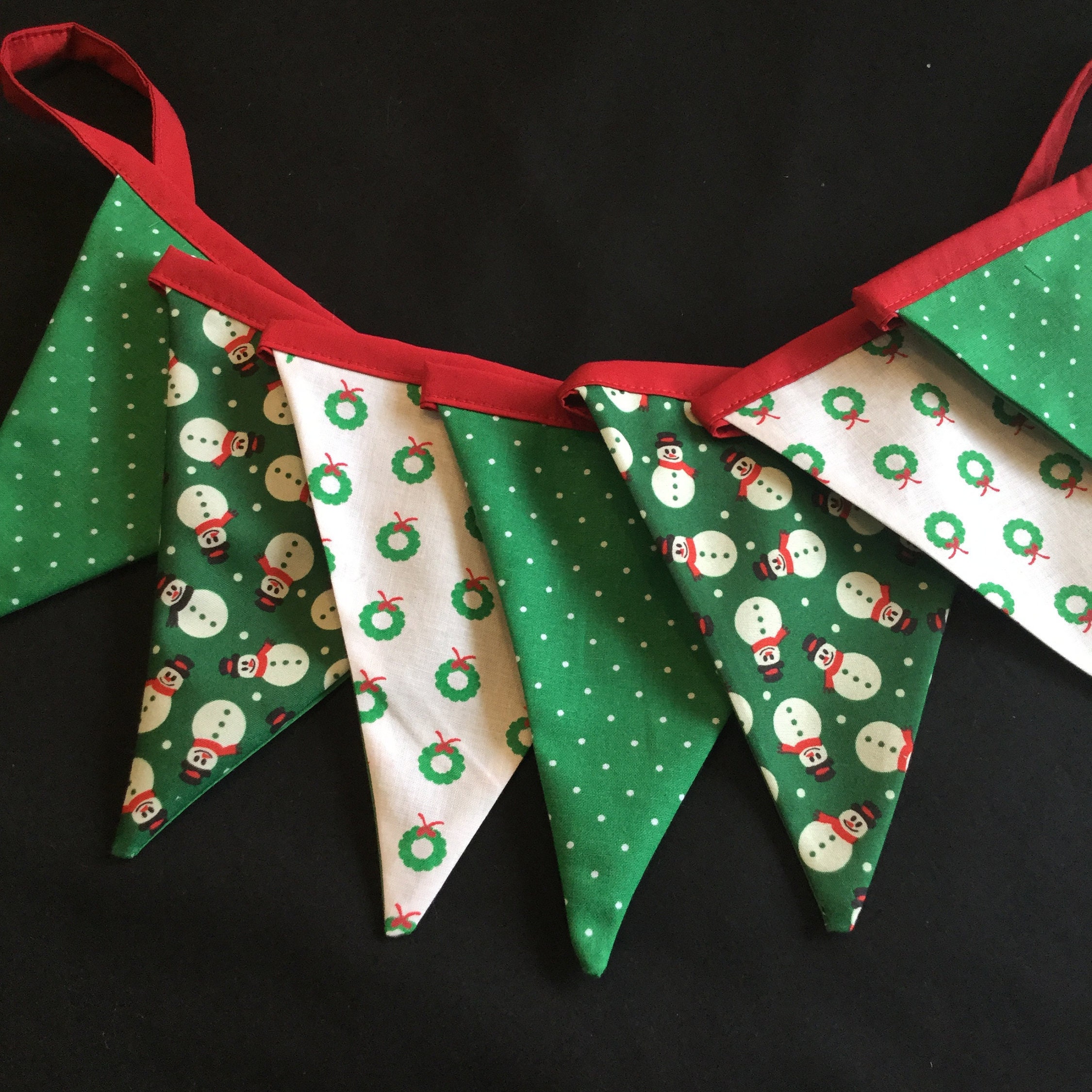 Christmas bunting banner holiday flag pennant Christmas | Etsy