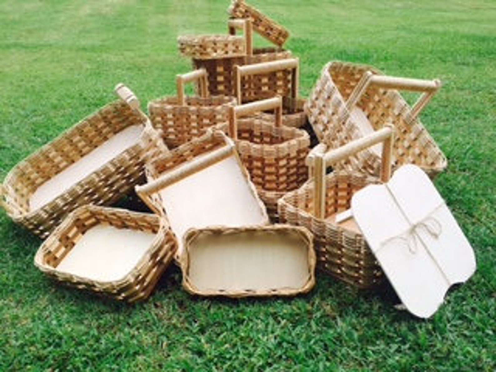 Handmade Large and Small Tray Basket - Etsy