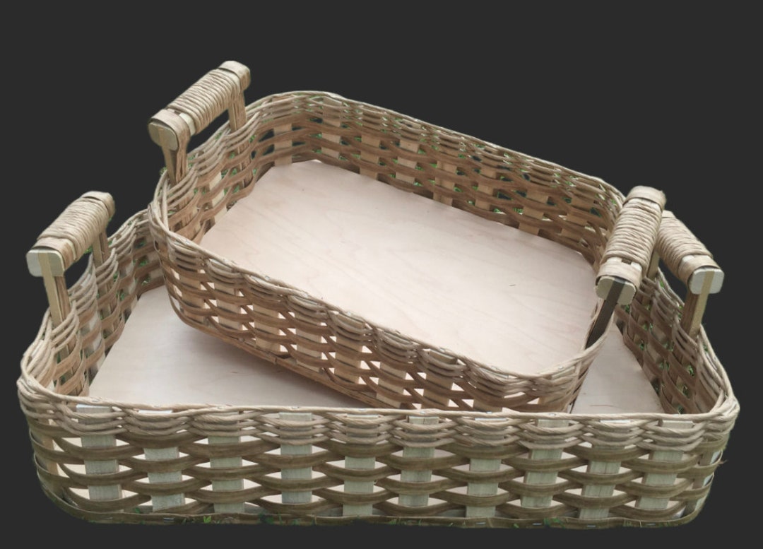 Handmade Large and Small Tray Basket - Etsy