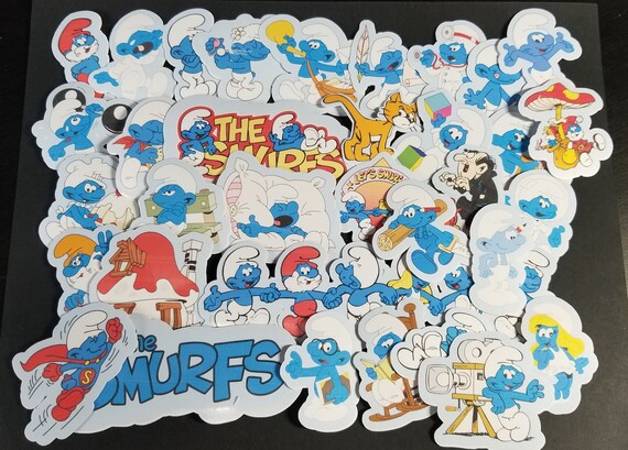 Smurfs Set of 34 Stickers - Etsy