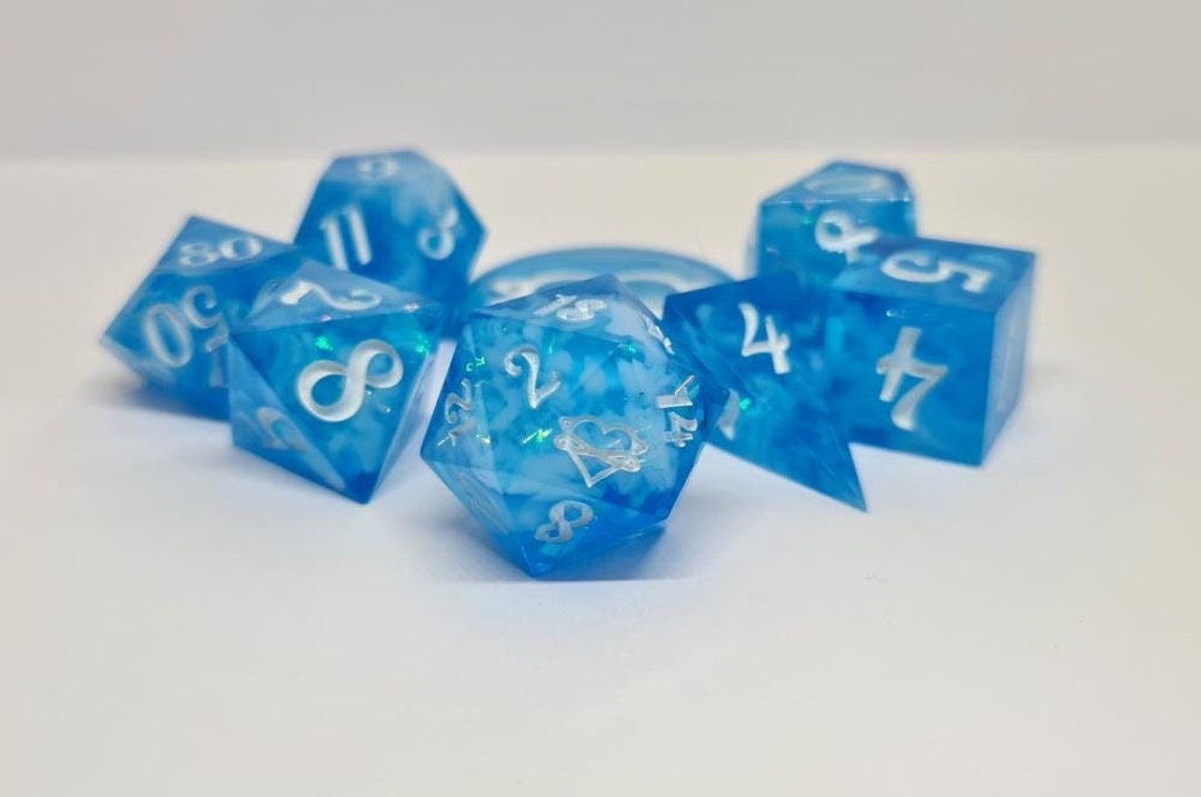 Arcane Focus 8 Piece Polyhedral TTRPG Dice Set - Etsy