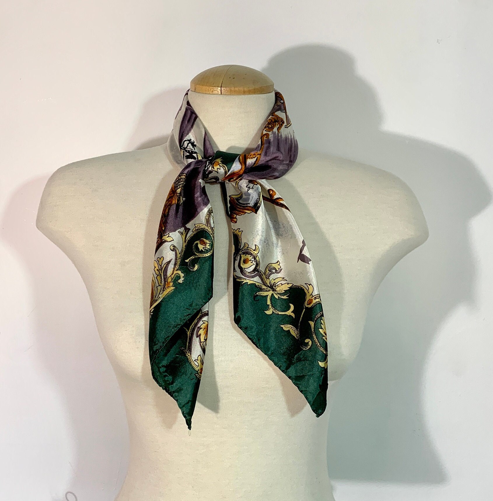Street Lamp and Castle Silky Scarf - Etsy