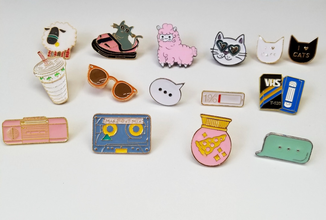Kawaii Enamel Pins for Bags, Planners, Scrapbooking, Journals - Etsy