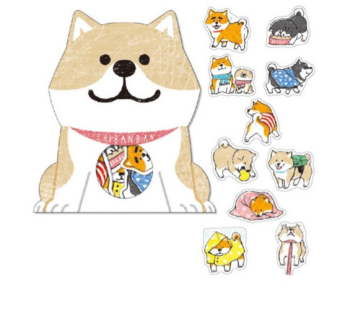 Shiba Inu Stickers - 30pcs per Pack - Etsy